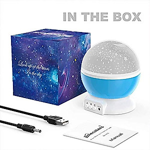 Elecstars Kids Gifts Night Lighting Lamp Light up Your Bedroom with This Moon, Star,Sky Romantic - Best Gift for Men Women Teens Kids Children Sleeping Aid.