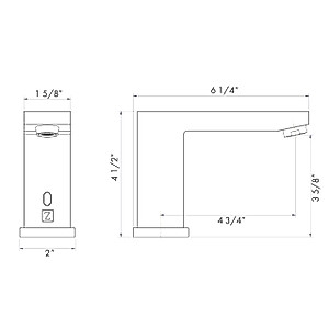 ZLINE Bliss Touchless Bath Faucet in Brushed Nickel (BLS-BFS-BN)