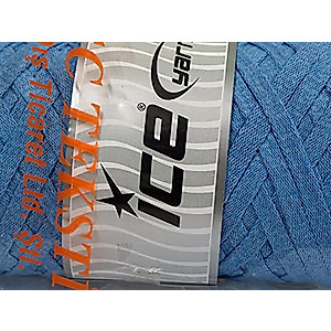 250 gr ICE YARNS Jumbo Cotton Ribbon (100% Recycled Cotton) Yarn Light Blue