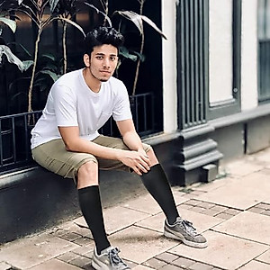 4 Pairs Compression Socks for Women & Men - Best Support for Medical, Circulation, Nurses, Running, Travel