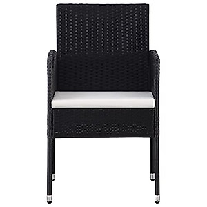 YUHI-HQYD 5 Piece Patio Dining Set,Conversation Furniture,Afternoon Tea Suit,Party Furniture,Perfect for Patio, Garden, Porch,Family Room,Sitting Area, Black