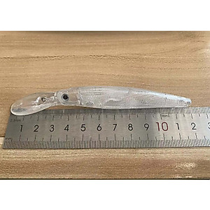 10PCS Unpainted Fishing Lures topwater Minnowbait Fishing Lure Blanks 12.1cm 8.63g Crankbait Artificial Hard Bait Carp Pike Bass Wobblers Deep Diving Fishing jerkbait with Free Eye