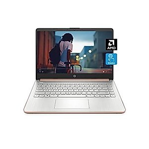HP - 14-fq0060nr 14 Laptop, AMD 3020e, 4 GB RAM, 64 GB eMMC Storage, 14-inch HD Touchscreen, Windows 10 Home in S Mode, Long Battery Life, Microsoft 365, (14-fq0060nr, 2020) Pale Rose Gold