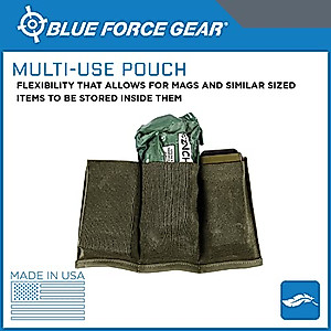 Blue Force Gear MOLLE Mag Pouches, Single Magazine Pouch, Airsoft Magazines Small Pouches - 3.5 x 5.5 x .13 Inches (Ranger Green)