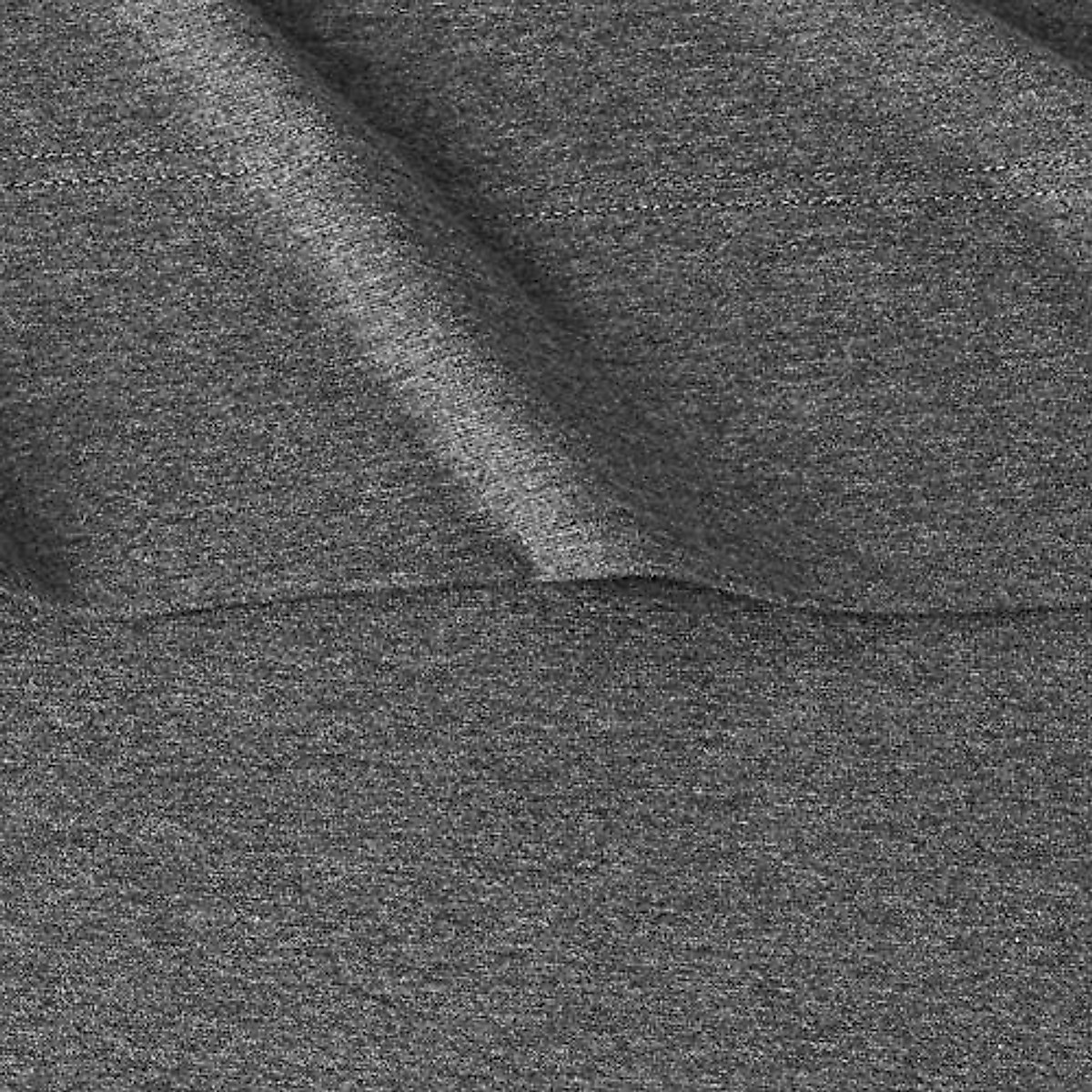 Amazon Basics Cotton Jersey 4-Piece Bed Sheet Set, King, Dark Gray, Solid