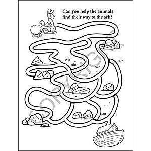 50 Pack: Bible Stories (25-Pack) and Noah's Ark (25-Pack) Kids Educational Christian Coloring and Activity Books in Bulk - Sunday School Teacher Supplies - Church Gifts for Children (Without Crayons)