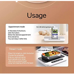 hot Plate，Electric Warming Tray， Warming mat for Food，Mini Microwave，Mug Warmer， Desk with Automatic Constant Temperature,Coffee Warmer for Desk， forBeverage, Milk, Tea and Hot Chocolate (White)