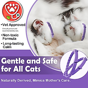 Lintriguingly Calming Cat Collar 4 Pack - Adjustable Pheromone Collar for Anxiety & Stress Relief, Ideal for Cats, Lasts 30 Days, Great for Travel, Vets, Multi-Cat Homes