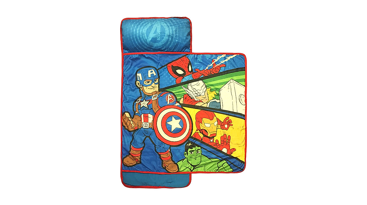 Marvel Avengers Kids Nap Mat with Pillow & Blanket - Ages 3-5