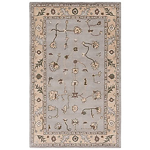 SAFAVIEH Heritage Collection Accent Rug - 4' x 6', Beige & Grey, Handmade Traditional Oriental Wool, Ideal for High Traffic Areas in Entryway, Living Room, Bedroom (HG865A)