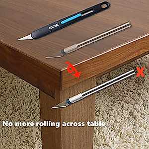 Nova Precision Craft & Hobby Knife, Premium Safety Cutter for Trimming, Vinyl Weeding and Art, Innovative Flat Design for a Better Use, Retractable #11 Fine Point Blade, Super Slim and Safe