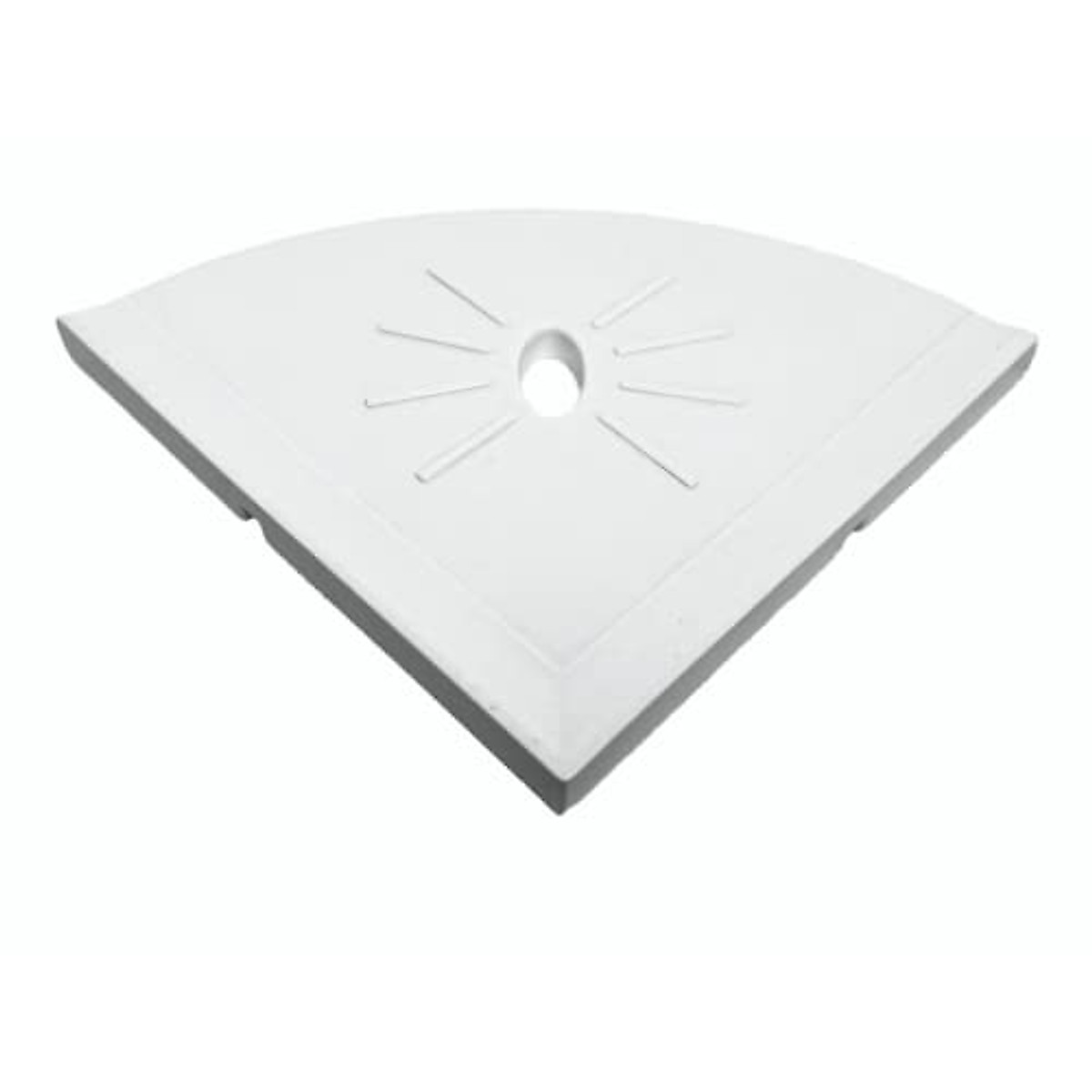 Tenedos Resin Bathroom Corner Shower Shelf Tile Flatback Wall Mounted (White)