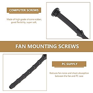 Mobestech 40 Pcs Shock-Absorbing Nails Computer Screws Computer Components Computer Accessory Fan Mounting Pin Noise Absorption Pin Noise Absorption Rivet Fan Mounting Screws Computer Supply