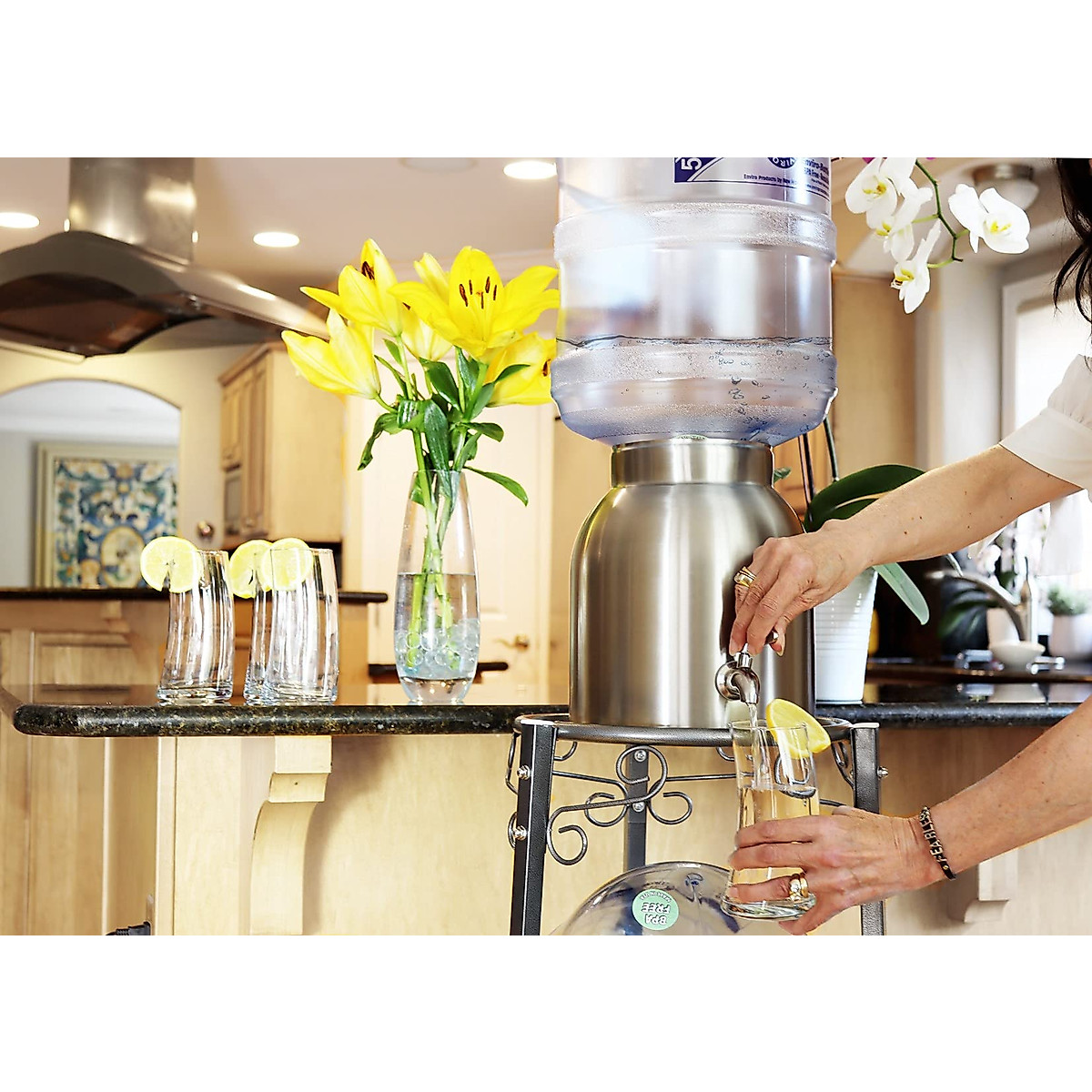 Frigidaire Water Cooler/Dispenser in White, Standard and New Wave Enviro 5-Gallon BPA Free TritanTM Bottle