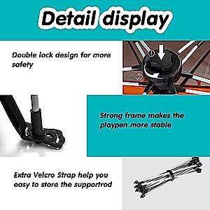 Premium Indoor and Outdoor Baby Playpen - Portable, Lightweight, Pop Up Pack and Play Toddler Play Yard w/Canopy and Travel Bag - Grey