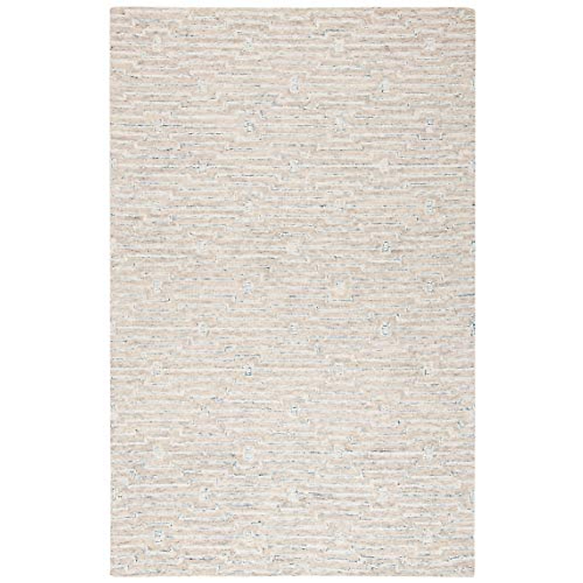 SAFAVIEH Micro-Loop Collection 4' x 6' Light Grey/Ivory MLP178F Handmade Premium Wool Area Rug
