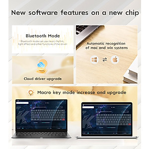 GK GAMAKAY TK75PRO Aluminum Alloy Mechanical Keyboard, Gasket Mounted, Hot Swappable KTT Hyacinth Switch 2.4GHz Wireless BT5.0/USB-C 75% 81 Keys Custom RGB Gaming Keyboard for Win/Mac (Blue)