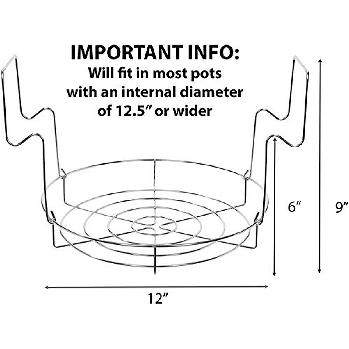 Concord 7 Pieces Premium Stainless Steel Canning Set Starter Kit w/Rack. No Rust, Extra Stability. BULK PACKS (Canning Set)