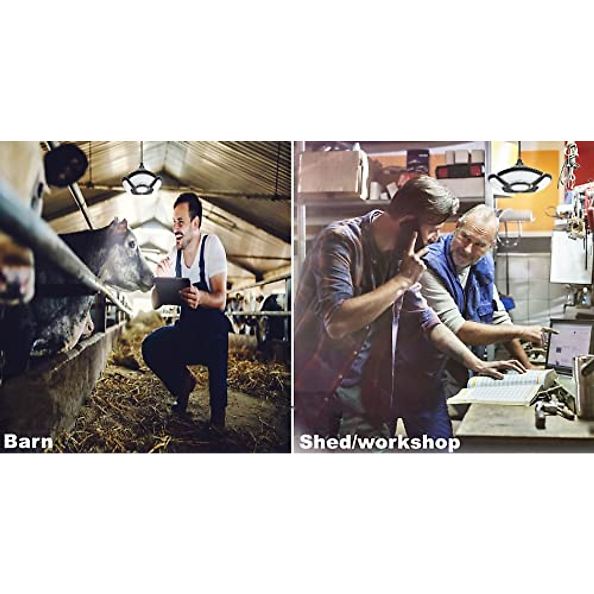 HULPPRE Solar Shed Light Daytime or Night 4+1 Leaves 136Leds Brighter Solar Light Indoor&Outdoor with Remote,IP65 Barn/Chicken Coop/Workshop/Ceiling/Pendant Light for Patio,Garden,Yard,Gazebo