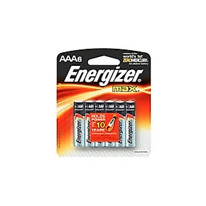 Energizer 06473 - AAA Cell 1.5 volt MAX Battery (6 pack) (E92BPF-6)
