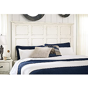 Signature Design by Ashley Braunter Farmhouse Panel Headboard ONLY, King/California King, White