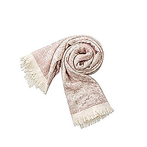 Cotton Fringed and Striped Throw Blanket for Bed, Couch,Knit Woven with Tassels Soft Lightweight Cozy Blanket Scarf Shawl Farmhouse Decoration for All-Season (Pink)