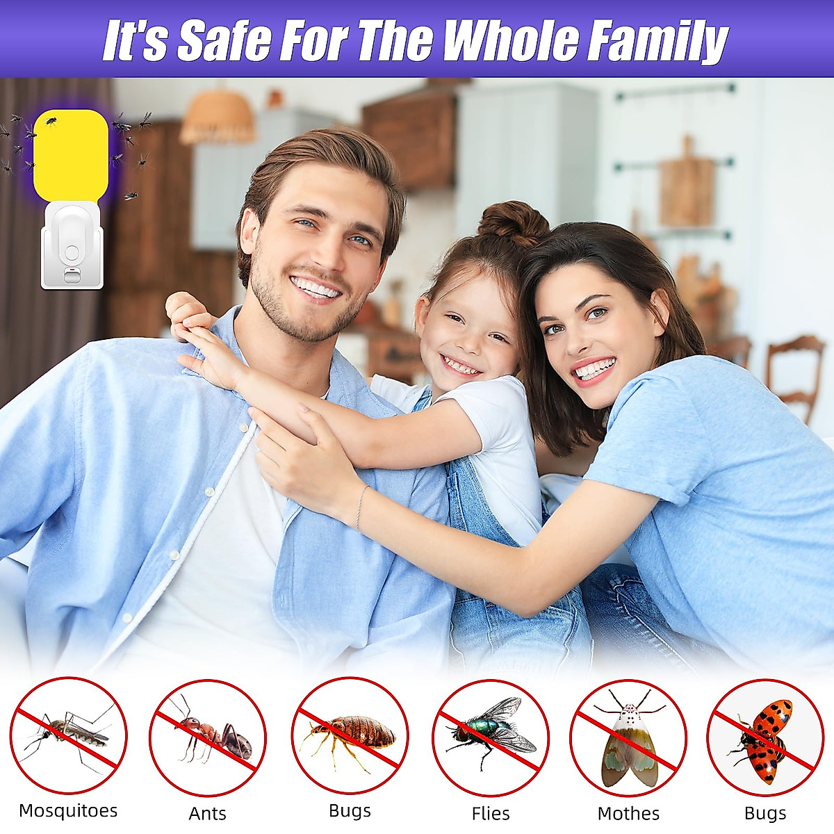 2 Pack Upgraded Fly Traps Indoor for Home with 20 Glue Cards,Gnat Traps for House Indoor Plug In Bug Catcher Flying Insect Trap with UV Light for Fruit Flies,Gnat,Moth,Mosquito,400 Sq Ft of Protection