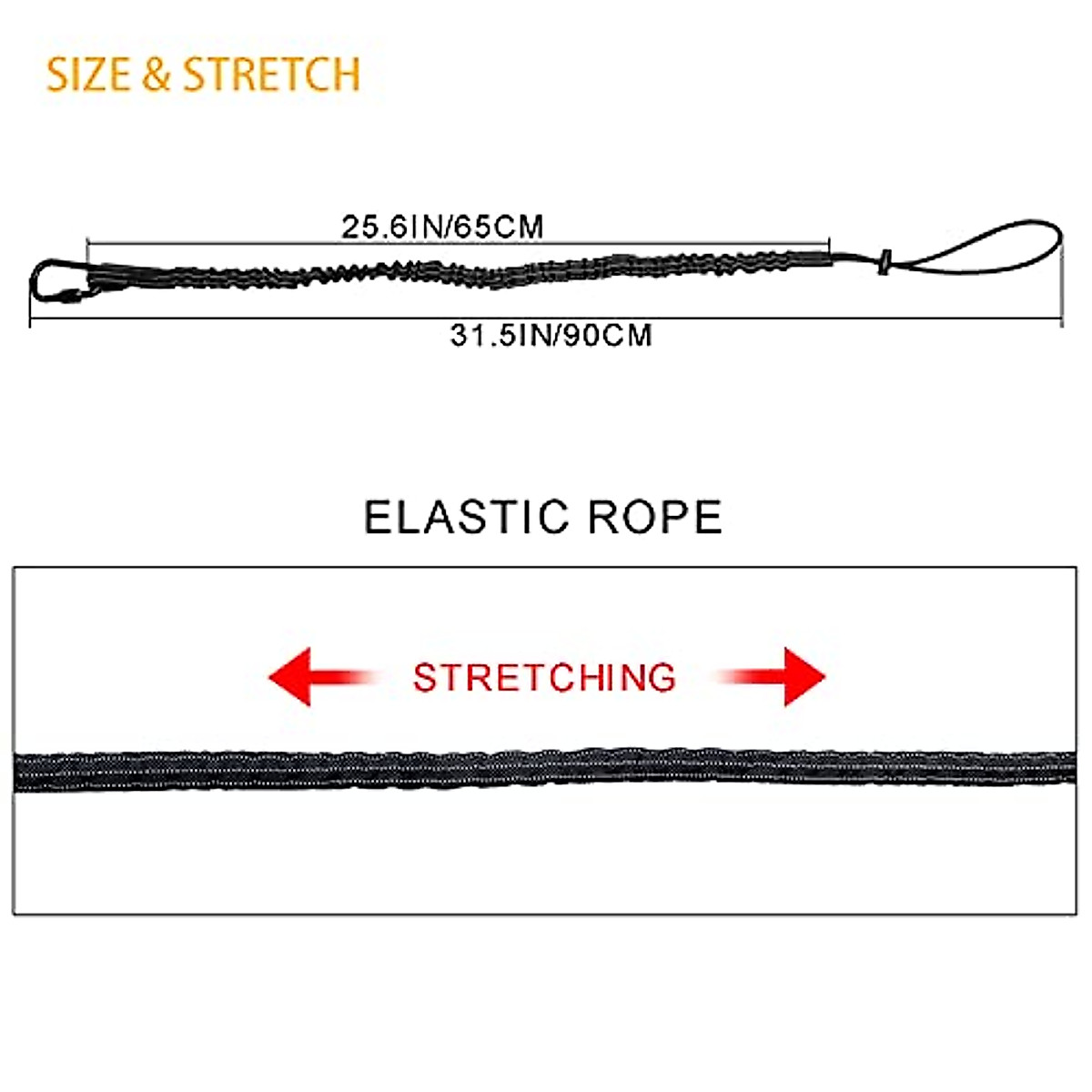 3 Pack Retractable Tool Lanyard, Safety Fall Protection Tools Leash with Aluminum Screw Lock Carabiner Clip and Adjustable Loop End, Tough Scaffold Tether for Construction Roofing (Black+Orange+Green)