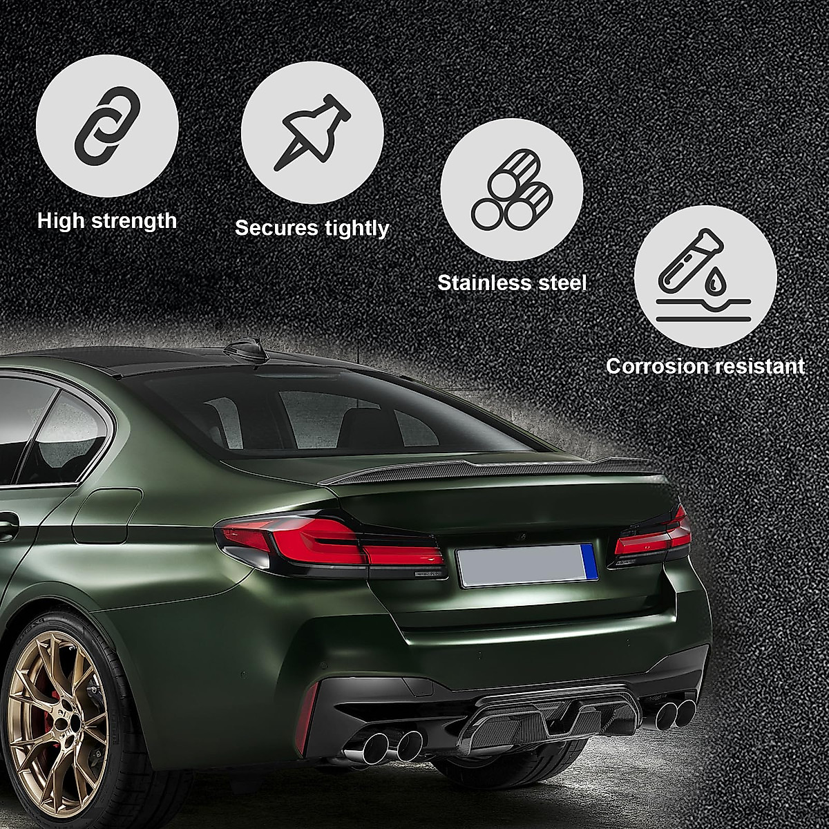 Dickno 8 PCS Stainless Steel Brake Disc Rotor Screws, Car Retaining Screw Kit for Front and Rear, OEM 936000-6014-0H Replacement Accessories for K3, City, Civic, Accord, Odyssey