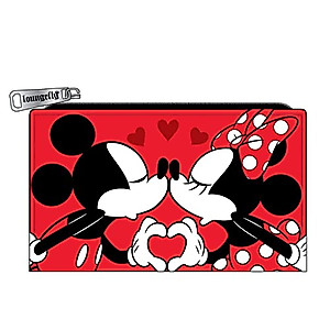 Loungefly Disney Mickey and Minnie Valentines Flap Wallet Mickey And Minnie Mouse One Size