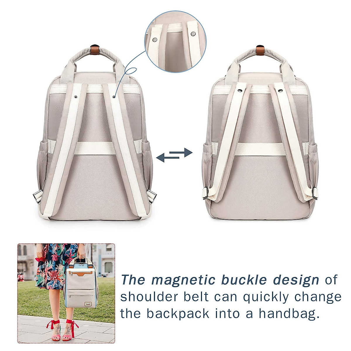 MYHOZEE Travel Backpack for women 15.6 inch, Large Laptop Backpack, Womens Backpack College Bags School Backpack Bookbag for Teens