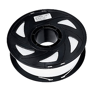 3D Printer Consumables 1.75mm Good Accuracy Standard Size Filament Perfect for DIY (White)