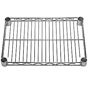 Shelving Inc. 12" d x 18" w Chrome Wire Shelving with 3 Tier Shelves, Weight Capacity 800lbs Per Shelf