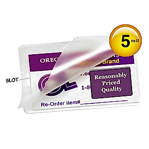 Hot 5 Mil Luggage Tag Laminating Pouches With Slot [Pkg of 500] 2-1/2 x 4-1/4 Clear