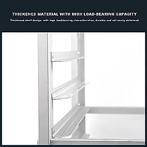 Wonetfls Commercial Aluminum Bun Pan Sheet Rack 18-Tier Bakery Rack with Brake Casters for Kitchen Restaurant and Cafeteria Stackable Cooling Racks for Baking