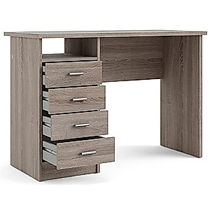 Tvilum, Truffle Warner Desk with 4 Drawers