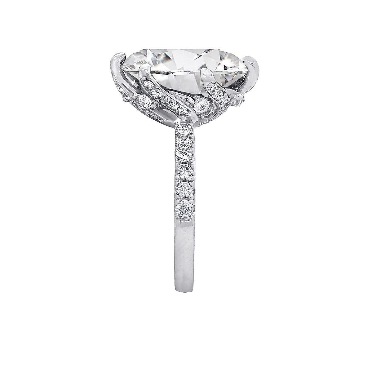 DIAMONBLISS Platinum Plated Silver Celebrity Kourtney with Cubic Zirconia Cocktail Ring (7)