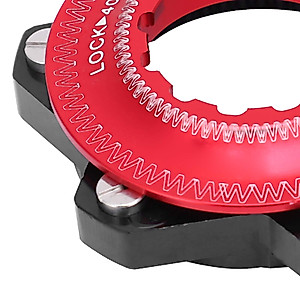 ZPSHYD Bike Brake Center Lock, Bike Hub Adapter Set Bicycle 6 Bolts Disc Brake Rotor Adapter Bike Accessory Tool (Red +Black)