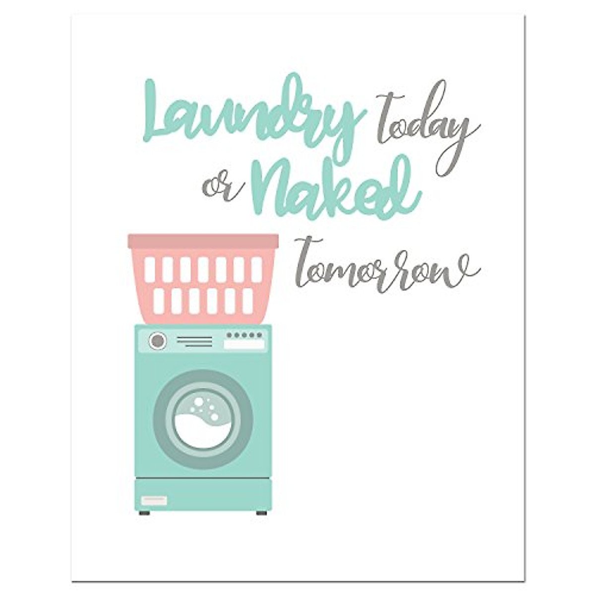 BigWig Prints Funny Laundry Room Wall Art - Laundry Posters, Cute Prints for Rooms, Decorative Artwork for Wash and Dryer Room, Humorous Photos for Home - Unframed Set of 4 (8x10)