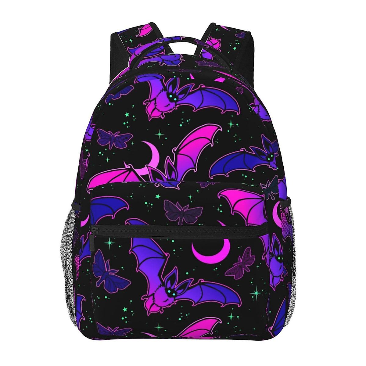 Beoek Bats Under The Stars Large Capacity Casual Backpack Lightweight Adjustable For Man For Woman
