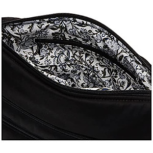 Vera Bradley Women's Cotton Utility Crossbody Purse, Black - Recycled Cotton, One Size