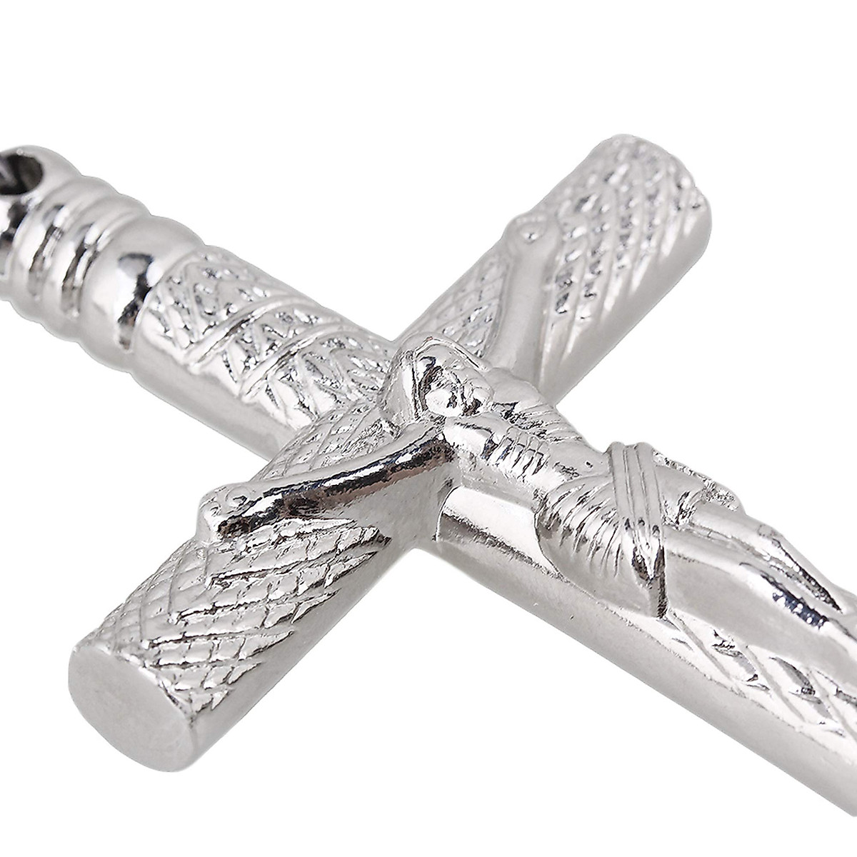 Lovermusic Silver Chrome Plated Steel Dia 0.39inch Crucifix DrumTuning Key with Long Chain Drum Accessories