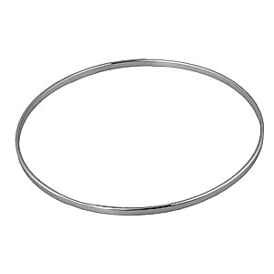 BQLZR 11.34 Inch Chrome Nickel Plated Banjo Tension Hoop Banjo Flanges Banjo Parts 11.34x11.54x0.39inch(IDxDxH)