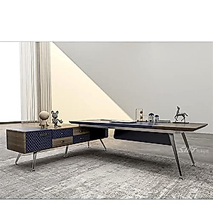 REMYS Desk Boss Office Desk and Chair Combination Manager Table President Table Supervisor Table Simple Executive Desk