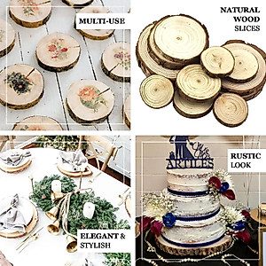Efavormart 15"~18" | Rustic Natural Wood Slices Round Poplar Wooden Slab Table Centerpiece