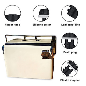 2 Pack Cooler Drain Plug, Replacement Cooler Drain Plug Compatible with Yeti's Line of Roadie, Tundra, and Tank Coolers Fit for ORCA Coolers (Black, Orange)