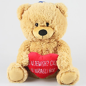 Hollabears 10" is U Jewish? Cuz U Israeli Hot Teddy Bear Hanukkah Plush