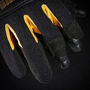 Ironclad Framer; Carpenter Work Gloves, Open Finger Dexterity, Performance Fit, Durable, Machine Washable, (1 Pair), FUG-04-L,Grey/Black