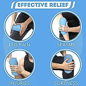TruHealth Gel Ice Packs (2 Pack) - FSA HSA Approved Large Size 4.5 x 9.5 in for Various Body Pain and Injuries, Reusable, Cold Compress Therapy
