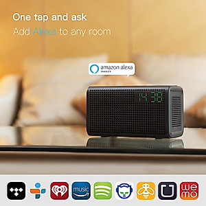 XtremeMac GGMM E3 (Wireless Bluetooth + Wi-Fi Speaker with Clock) Gray ES-201-6, Clear